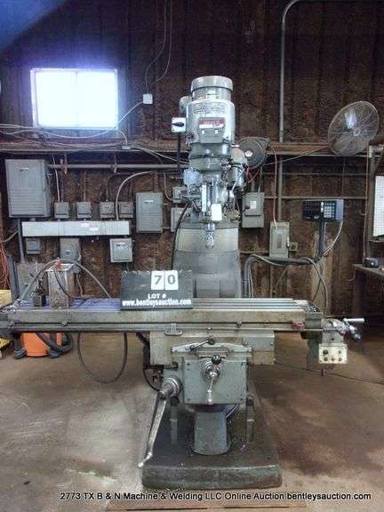 BRIDGEPORT KNEE MILL, S/N: J232966-2 SERIES II SPECIAL W/ 6" RISER, 48 ...