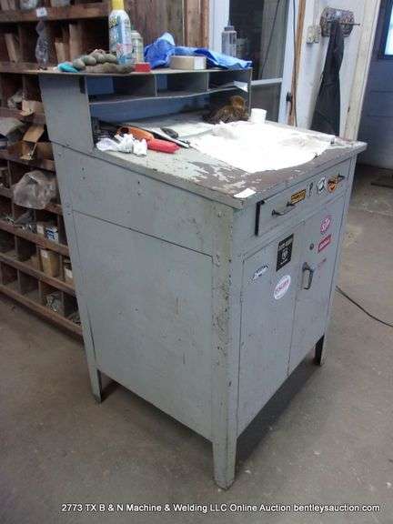 HEAVY DUTY SHOP DESK W/ CONTENTS - Bentley & Associates, LLC