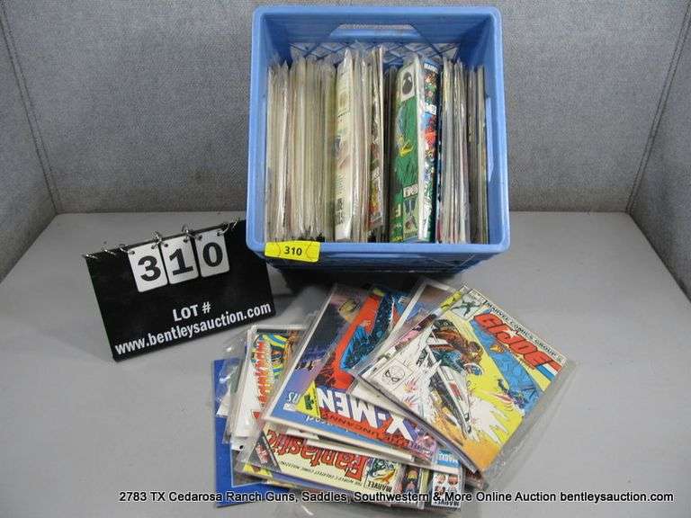 BLUE MILK CRATE W/ ASSORTED COMIC BOOKS - Bentley & Associates, LLC
