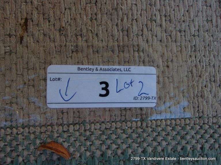 LOT 2: BROWN TEXAS TECH WELCOME MAT, 5'X7' TURQUOISE & CREAM OUTDOOR ...