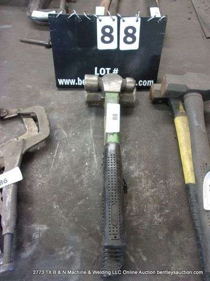 LOT (2): FIBERGLASS HANDLED BALL PEIN HAMMER & MINI SLEDGE - Bentley ...