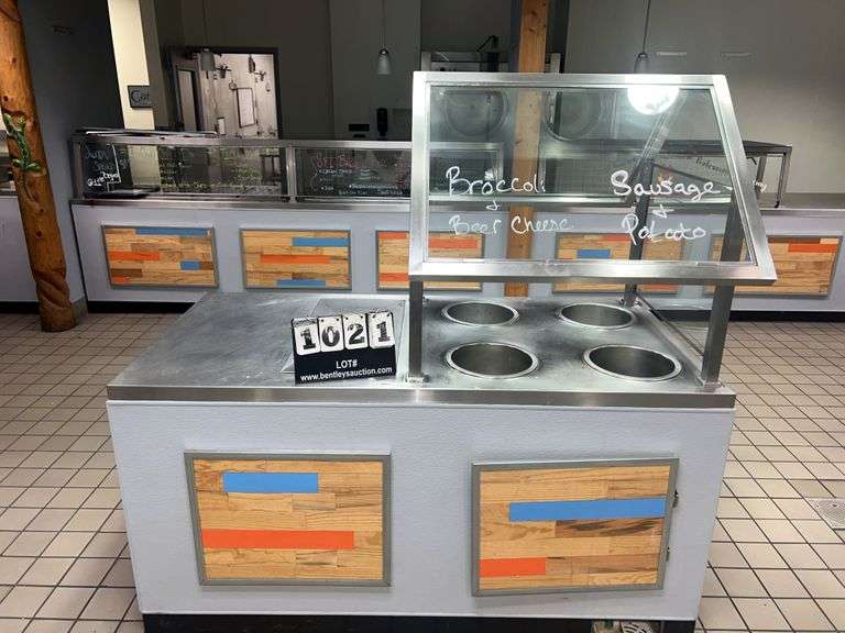 CAFETERIA SERVING STATION, 72" X 36" X 37" - Bentley & Associates, LLC