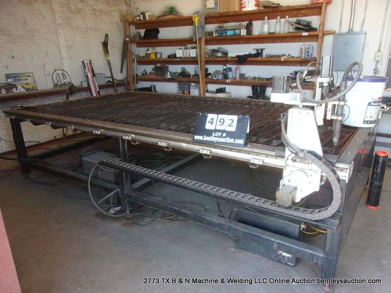 STV CNC SPARX PRO 10 PLASMA TABLE HYPERTHERM POWER MAX 105 SYNC - 12'X7 ...