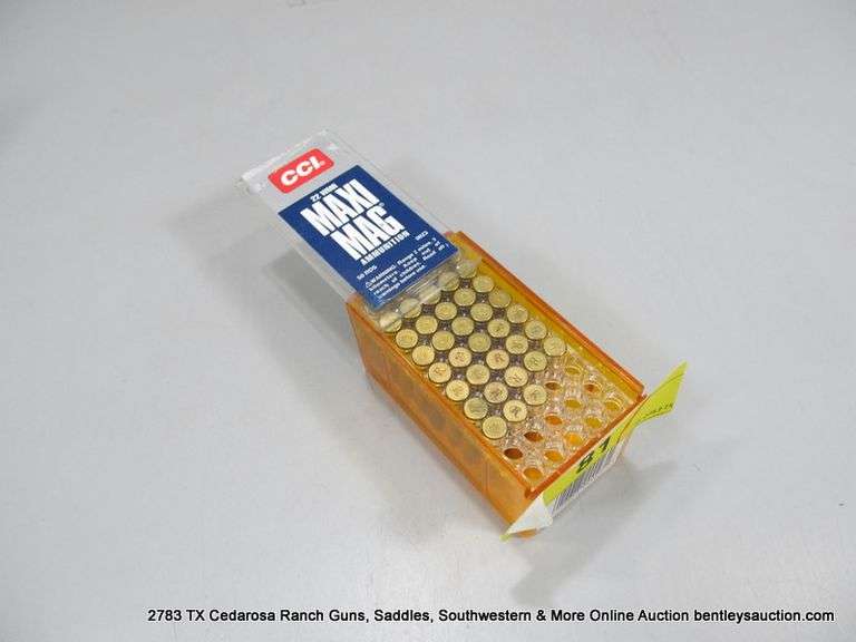 PARTIAL BOX: CCI 22 WMR MAXI MAG CARTRIDGES - Bentley & Associates, LLC