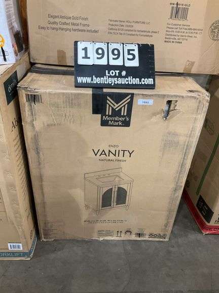 MM ENZO VANITY NATURAL FINISH 30" X 20.95" X 34.75" - Bentley ...