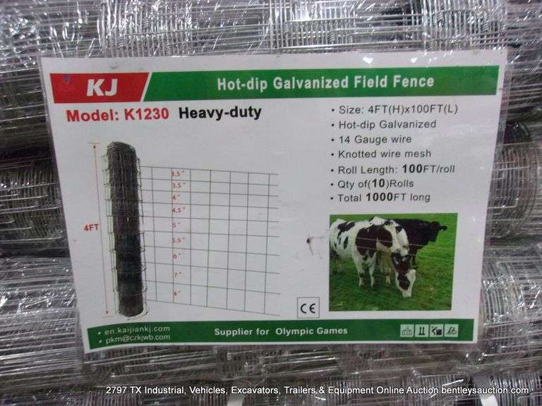 KJ ALLMETAL HEAVY DUTY HOT-DIP GALVANIZED FIELD LIVESTOCK FENCE MODEL: K1230 (10X MONEY ...