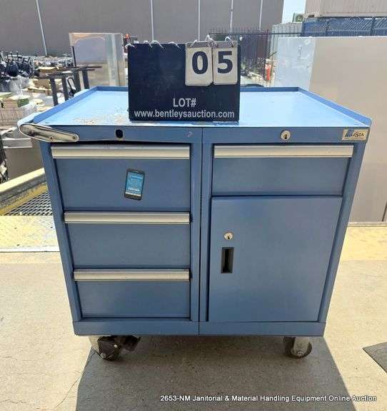 LISTA 4 DRAWER, 1 DOOR CABINET ON WHEELS - Bentley & Associates, LLC