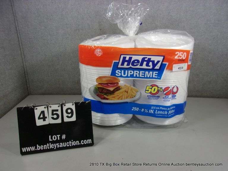 HEFTY SUPREME LUNCH PLATES, 250 CT - Bentley & Associates, LLC