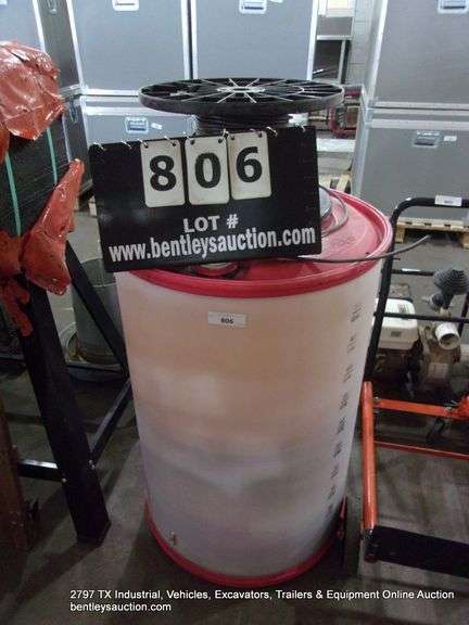 50 GALLON POLY STORAGE DRUM & PARTIAL ROLL OF COAX CABLE - Bentley ...