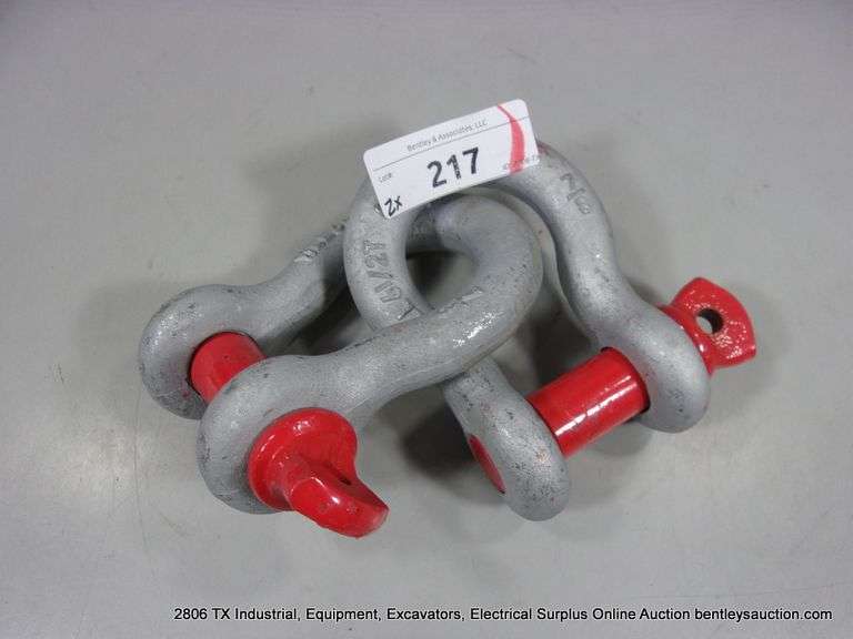 JK ALL METAL KG45 HEAVY DUTY STEEL SHACKLES /LIFTING SHACKLES - 6-1/2 ...