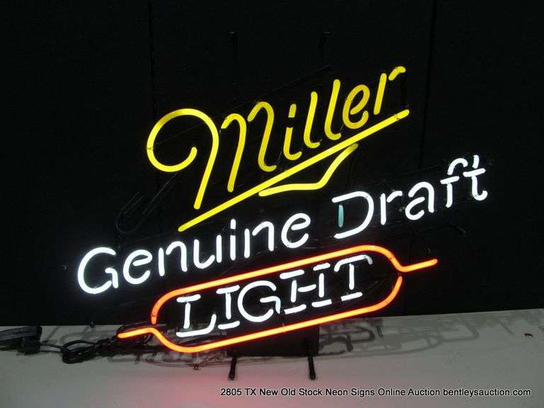 MILLER GENUINE DRAFT LIGHT, 25" X 30" - Bentley & Associates, LLC