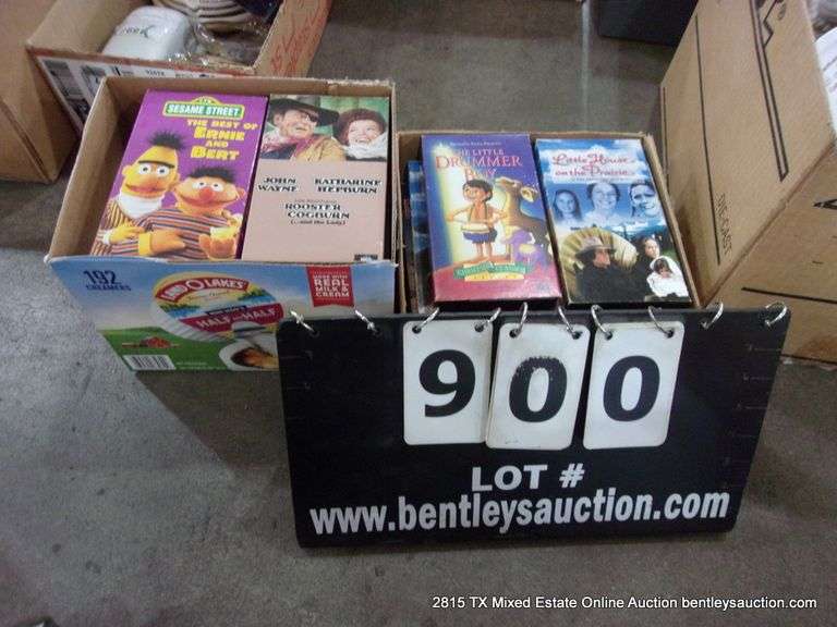 (2) BOXES - ASSORTED VHS TAPES - Bentley & Associates, LLC