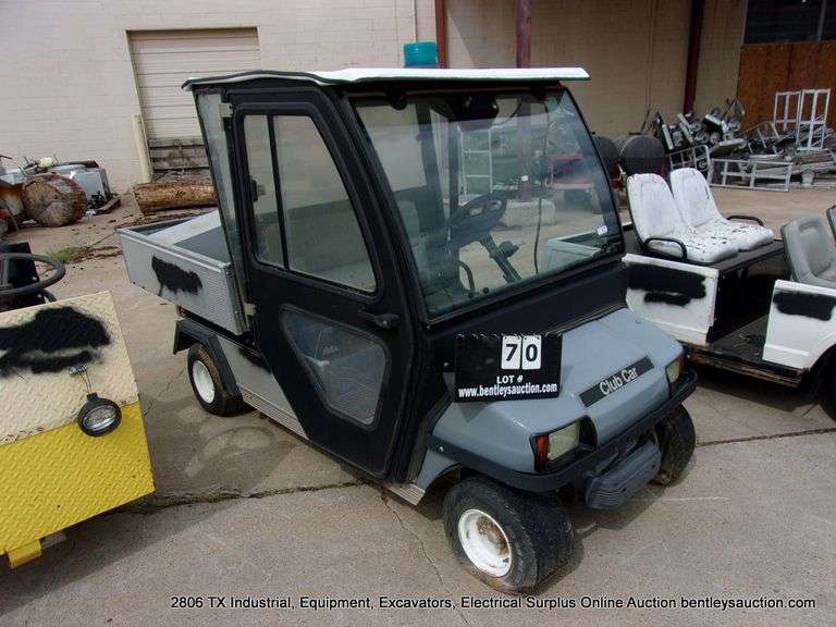 INGERSOLL-RAND CLUB-CAR ENCLOSED CAB 2-SEAT GOLF CART / PLANT VEHICLE ...