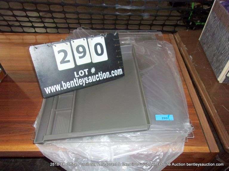 LOT: CLEAR ACRYLIC DIVIDER STANDS & DESK DRAWER ORGANIZER - Bentley ...