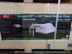 KJ ALL METAL K4230T 42' X 30' METAL STORAGE SHED - WHITE - Bentley ...