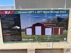 2025 42' X 30' METAL STORAGE SHED MODEL: K4230G, S/N: KJ25015104 ...