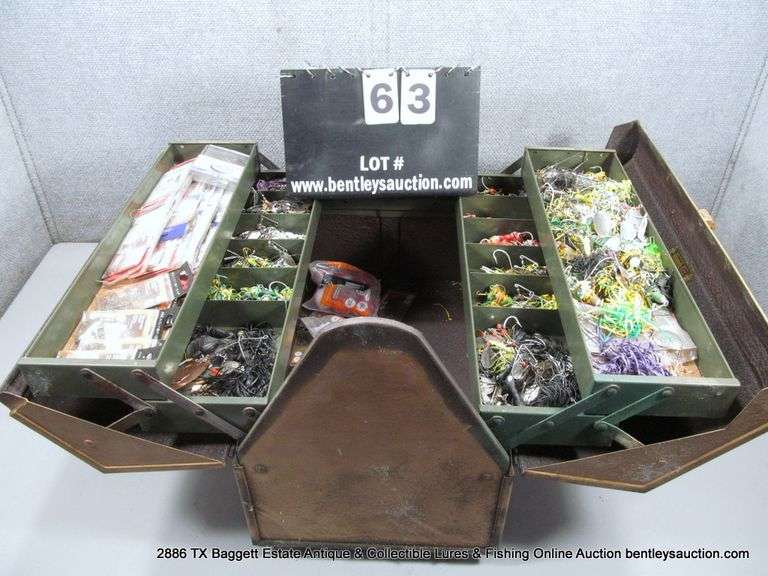 METAL FISHING TACLE BOX W/ TACKLE AND LURES - Bentley & Associates, LLC