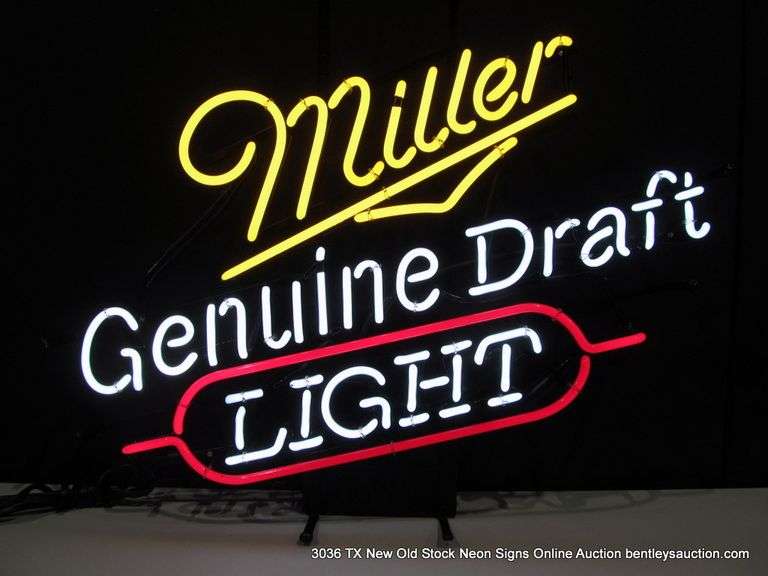 MILLER GENUINE DRAFT LIGHT, 25" X 30" - Bentley & Associates, LLC