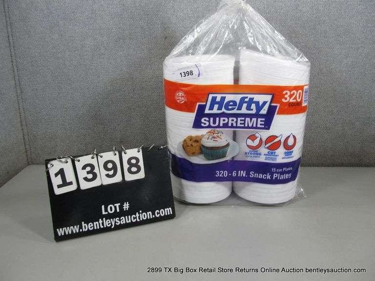 HEFTY SUPREME 320 COUNT 6" STYROFOAM SNACK PLATES - Bentley ...
