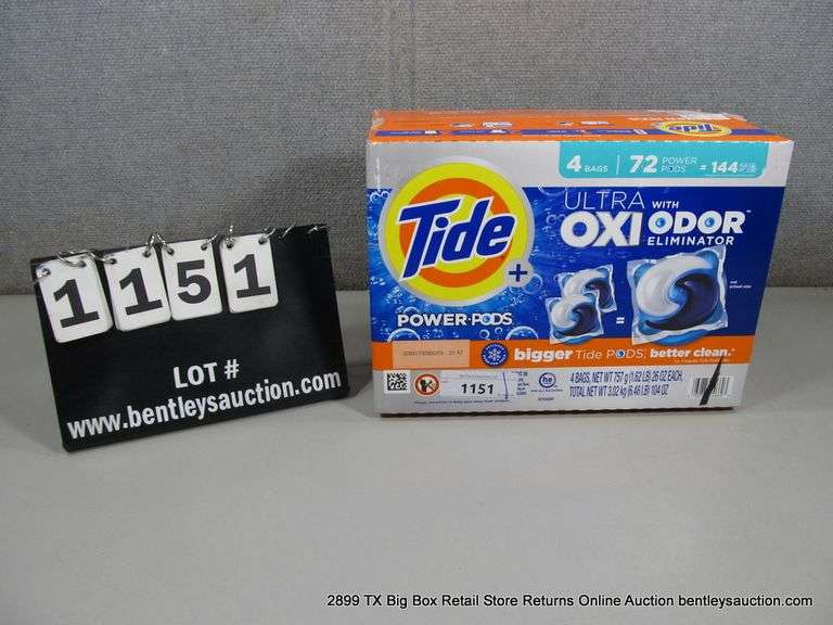 TIDE ULTRA OXI POWER PODS, CASE/BOX, 144 PODS - Bentley & Associates, LLC