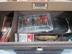 KENNEDY TACKLE BOX W/ ASSORTED TACKLE & LURES - Bentley & Associates, LLC