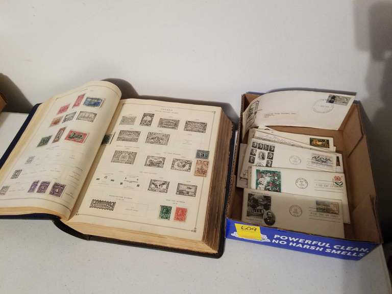Large stamp album, and First Day Issue stamp collection - Bid-Assets ...