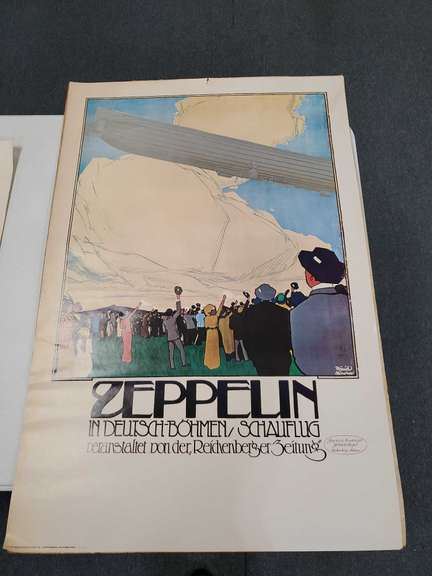 Zeppelin poster - Bid-Assets Online Auctions