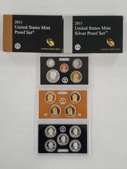 United States Mint 2011 Silver Proof Set, Mint Proof Set with $1 ...