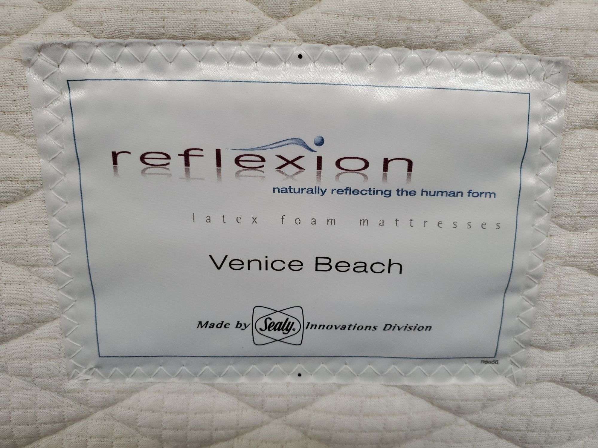 Sealy Reflexion Venice Beach Latex foam mattress and foundation. Like New condition Incredible support Includes Hollywood frame. Bid Assets Online Auctions