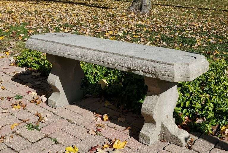 48-in concrete park/garden bench similar to the other park bench listed ...