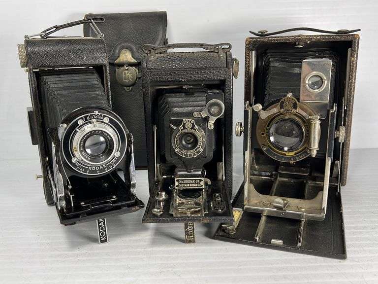 Three Kodak Folding Cameras - Bid-Assets Online Auctions