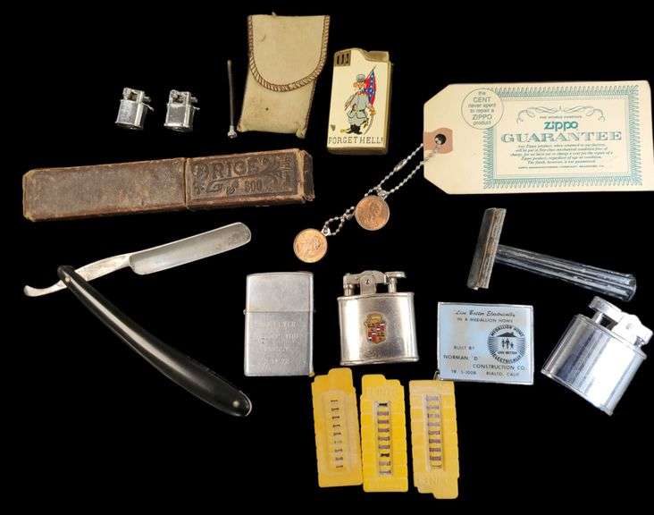 Price Germany vintage barbers straight razor with original box , Ronson ...