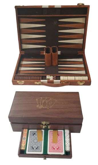 Griffon Poker Chips 52 Color Cards Baccarat Dice Game Set Vintage... Vintage Briefcase ...