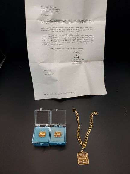 Vintage TRW Old Guard service pins with ruby and diamonds... With ...