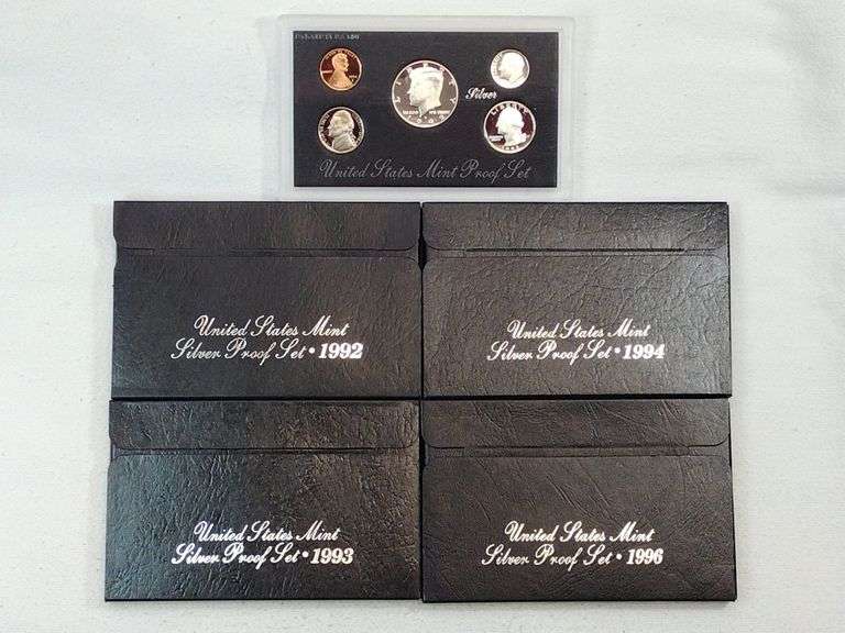 (4) United States Silver Proof Sets. Includes 1992, 1993, 1994 and 1996 ...
