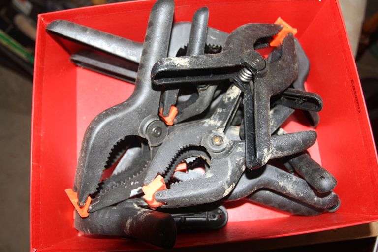 Assorted Box of pinch clamps. - Bid-Assets Online Auctions