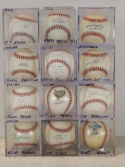 (12) Autographed Baseballs including JT Snow, Barry Larkin, Art ...