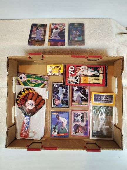 Lot of assorted large size trading cards, commemorative tickets, and ...