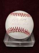 Bobby Shantz 1952 A.L. MVP autographed baseball. Blue ball point. Sweet ...