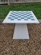 24-in square stone chest / checkers table with pyramid shaped base ...