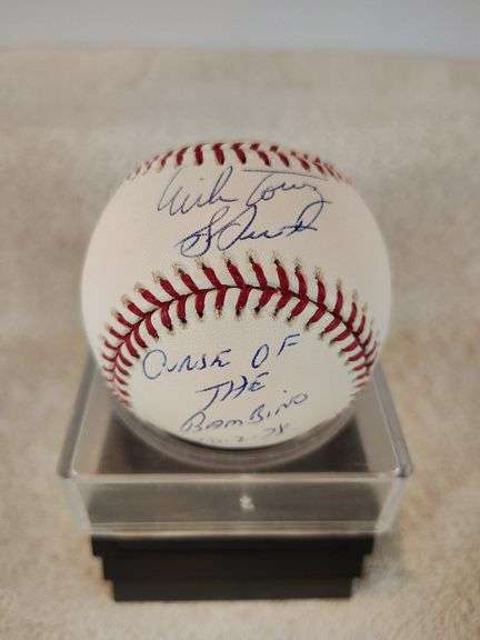Mike Torres & Bucky Dent "Curse of the Bambino 10-2-78" autographed ...