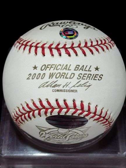 Bucky Dent autographed baseball w/ card stand. Sweet Spot. Blue Ball ...