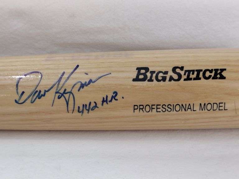 Dave Kingman 442 H.R. Autographed baseball bat. Blue sharpie on the ...