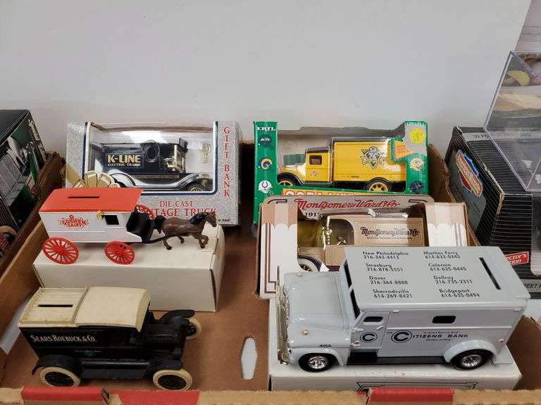 K-Line Electric Trains Diecast vintage truck bank, goal line classics ...