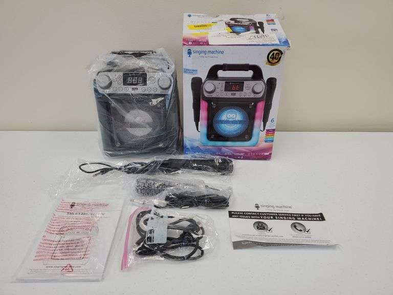 The singing machine groove mini Bluetooth karaoke Model SML654 BK/BL/p ...