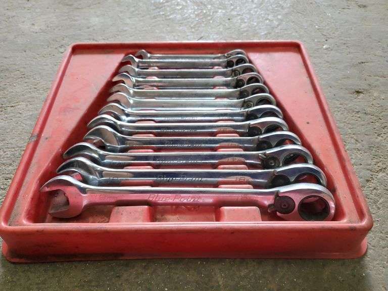 Blue Point ratcheting combination wrench set in metric sizes from 8 mm ...