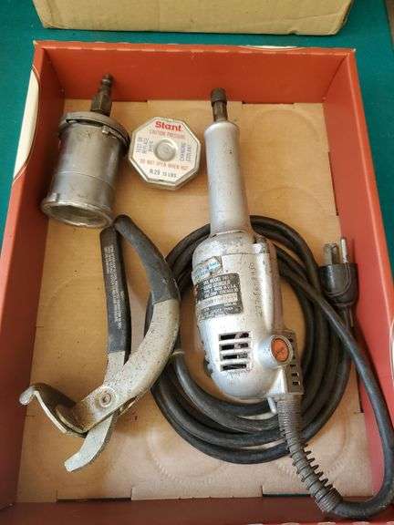 Skil hand grinder, Blue Point YA2090 radiator cap pliers, radiator cap ...