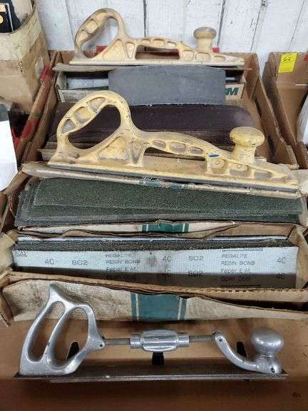 Hand file/sanding boards with assorted sheets for auto body panel ...