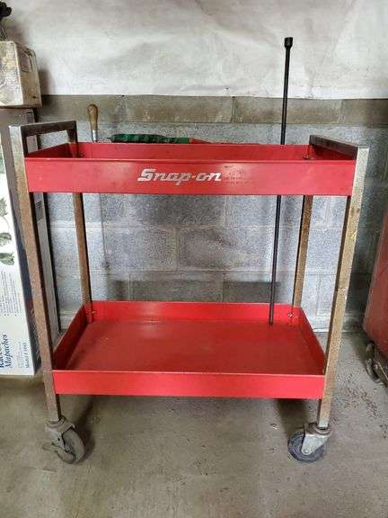 Snap-on rolling two shelf utility cart measures 30 in wide X 36 in tall ...