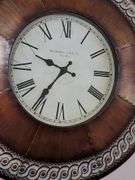 Buchanan Clock Co. Battery operated brushed metal wall clock, 24" round ...